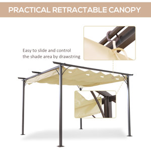 Dakota Fields Padgett W 3.5m x D 3.5m Retractable Patio Cover Awning & Reviews | Wayfair.co.uk